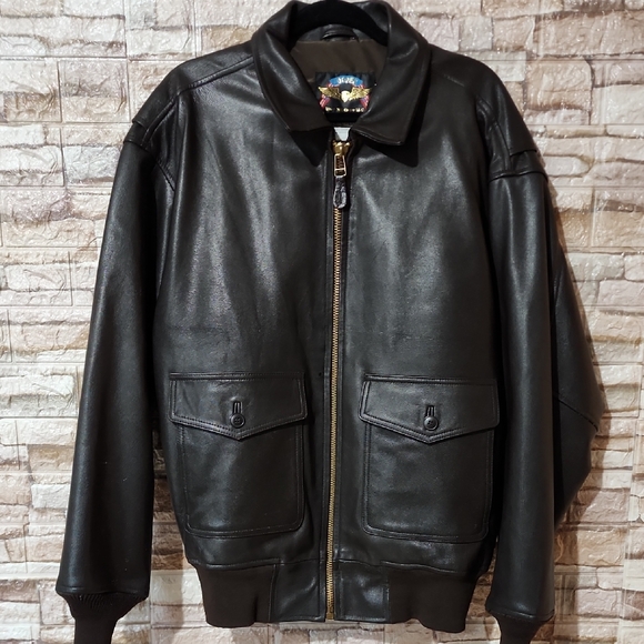 Cooper | Jackets & Coats | Cooper Mens Black Dark Brown Leather Jacket ...